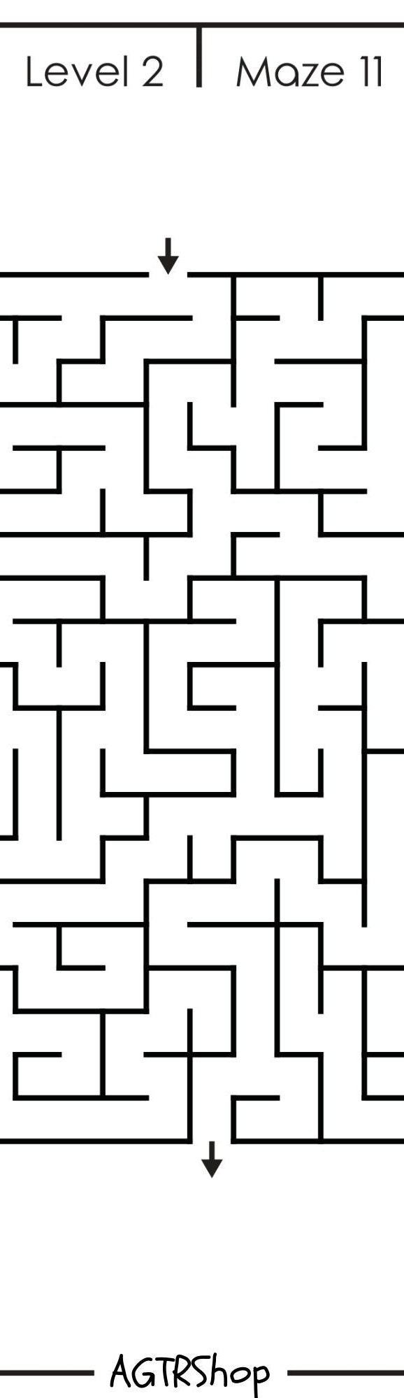 20 Maze Puzzle Pages - Printable Mazes for Kids and Adults - PDF ...