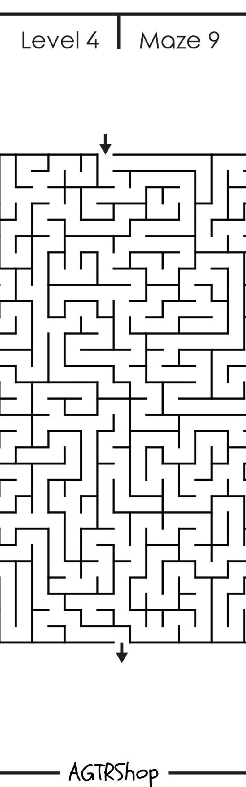 20 Maze Puzzle Pages - Printable Mazes for Kids and Adults - PDF ...