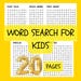 20 Page Printable Summer Word Search Set, Word Puzzle Activity for Kids ...