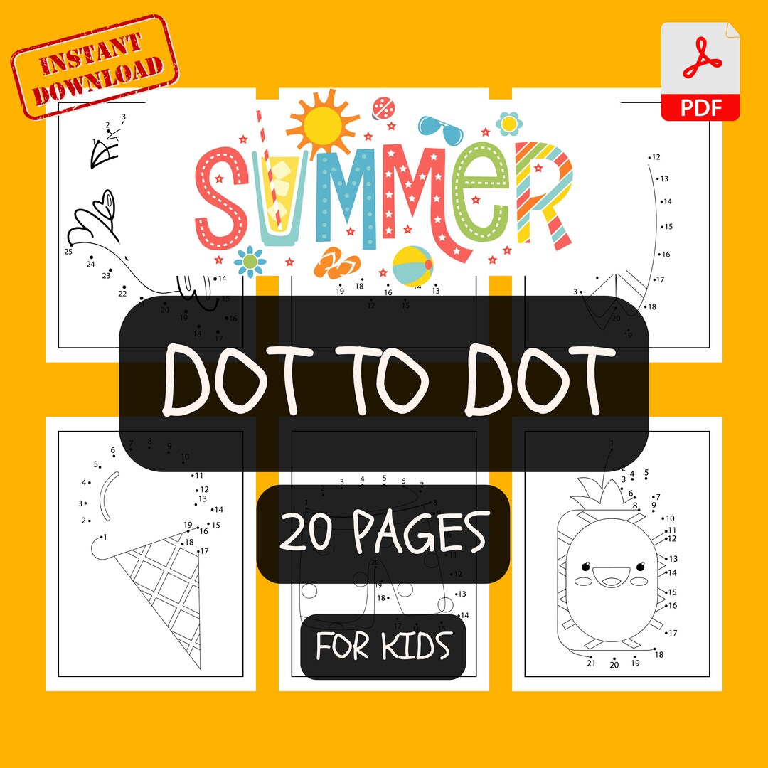 Connect the Dots: Dot to Dot, 20 Pages, Activity for Kids, Preschool ...