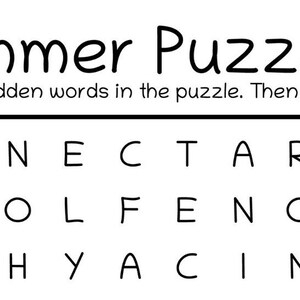 20 Page Printable Summer Word Search Set, Word Puzzle Activity for Kids ...