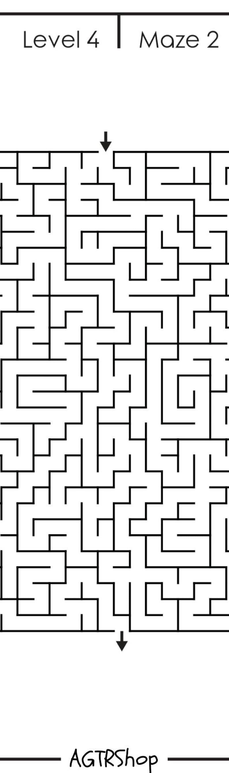 20 Maze Puzzle Pages - Printable Mazes for Kids and Adults - PDF ...