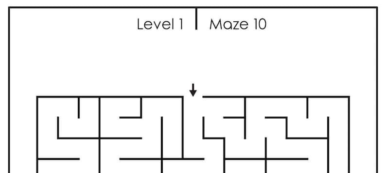 20 Maze Puzzle Pages - Printable Mazes for Kids and Adults - PDF ...