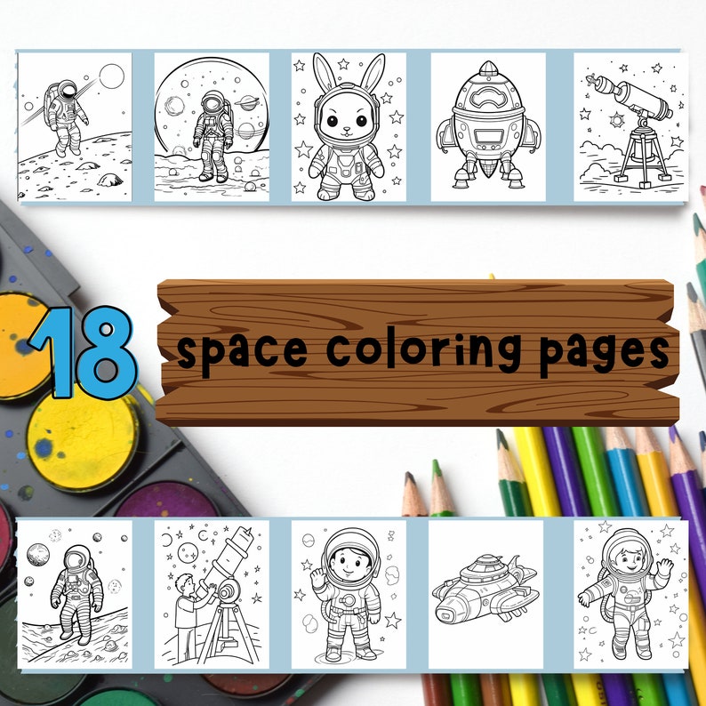 18 Space Coloring Pages for Kids, Astronaut Coloring Pages for Kids ...