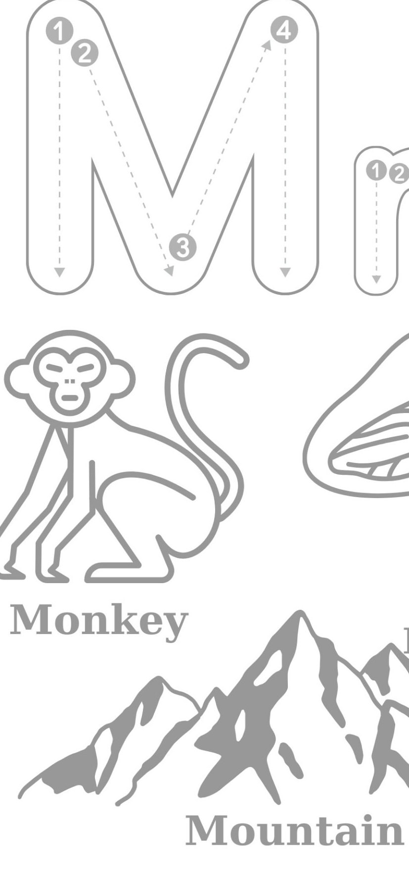 Alphabet Printable Educational Fun A to Z Coloring Pages for Kids ...