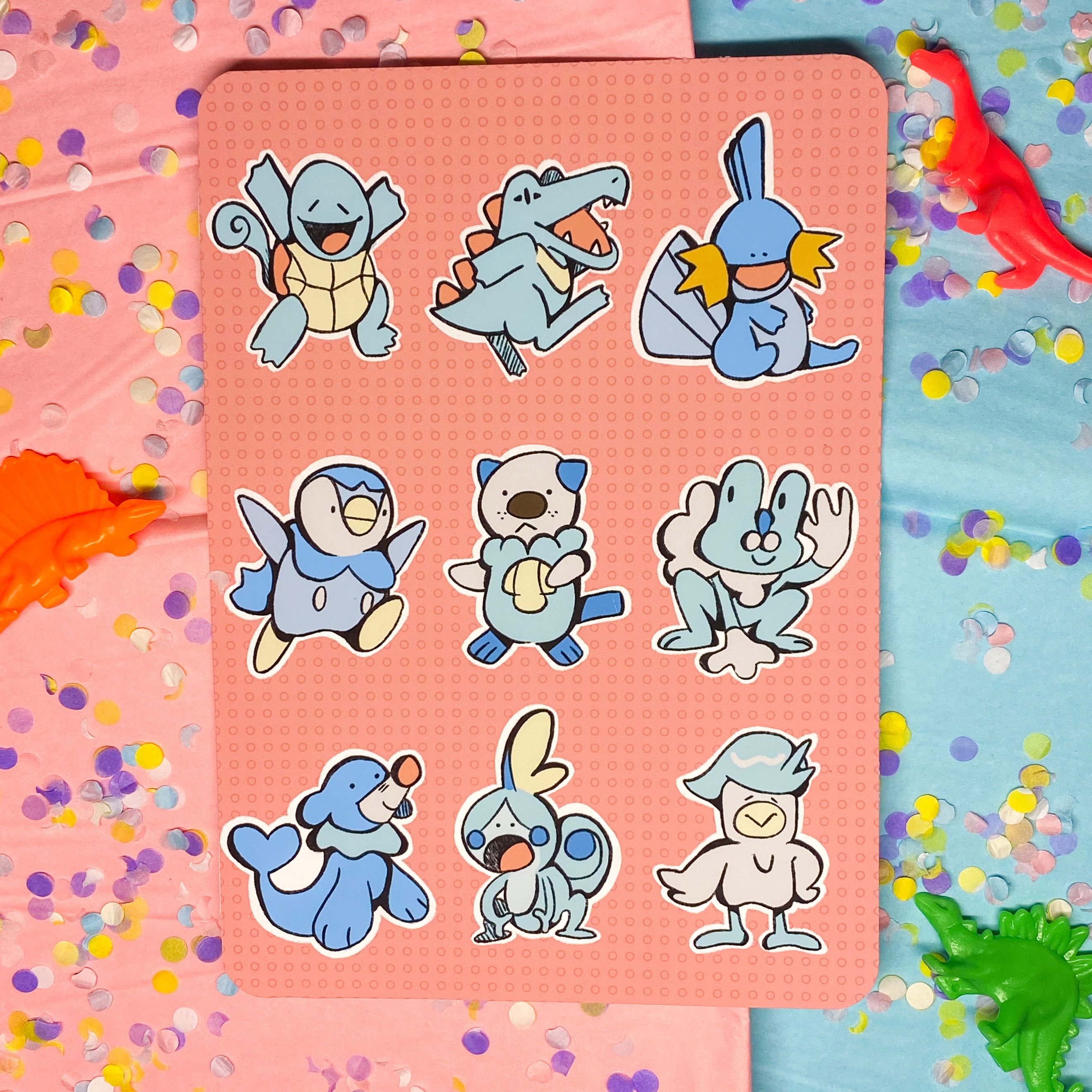 Water Type Pokemon Starters Print - Etsy