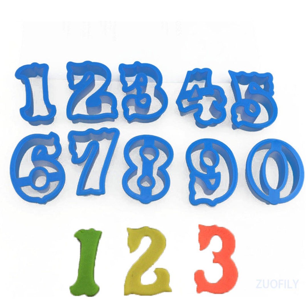 Set Arabic Numbers Cookie Cutter , Set Large Letter Cookie Cutter - Etsy