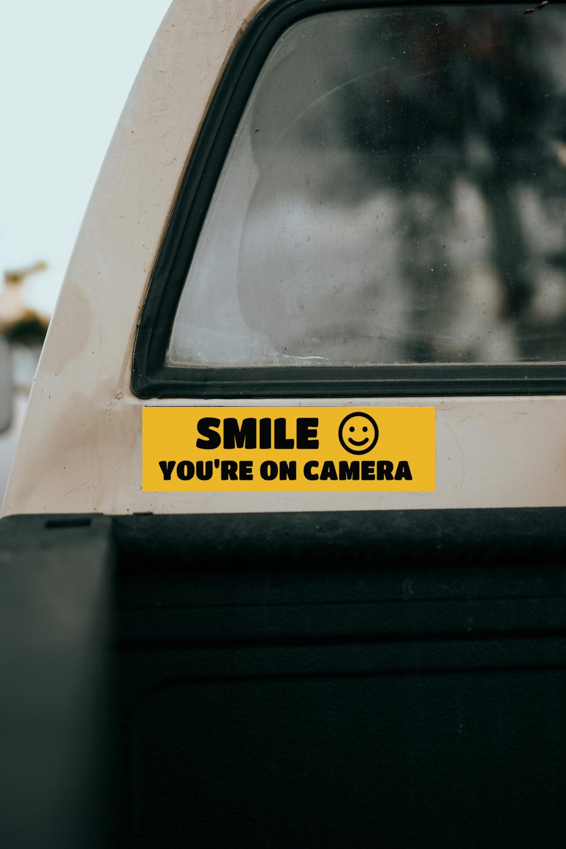 Smile You're on Camera Bumper Sticker, Security Warning Decal, Deter ...