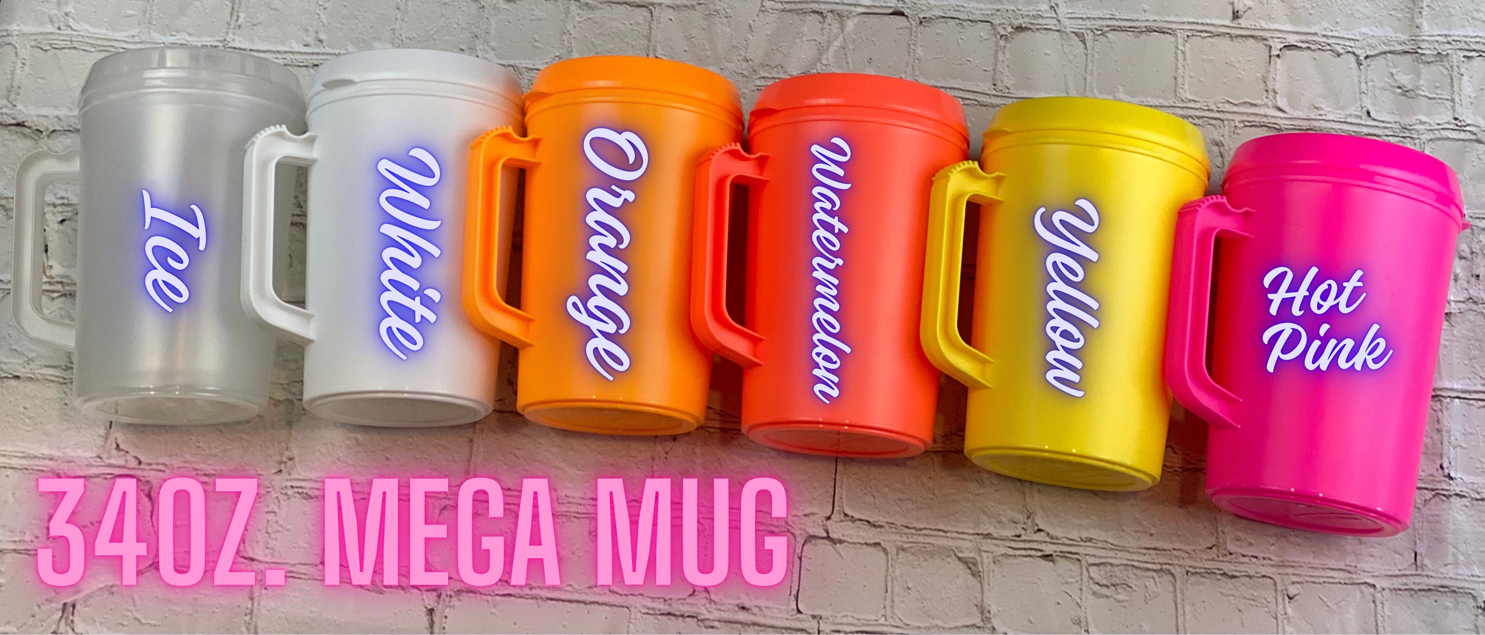 Mega Mug/trucker Cup Complete With Bendy Straw - Etsy