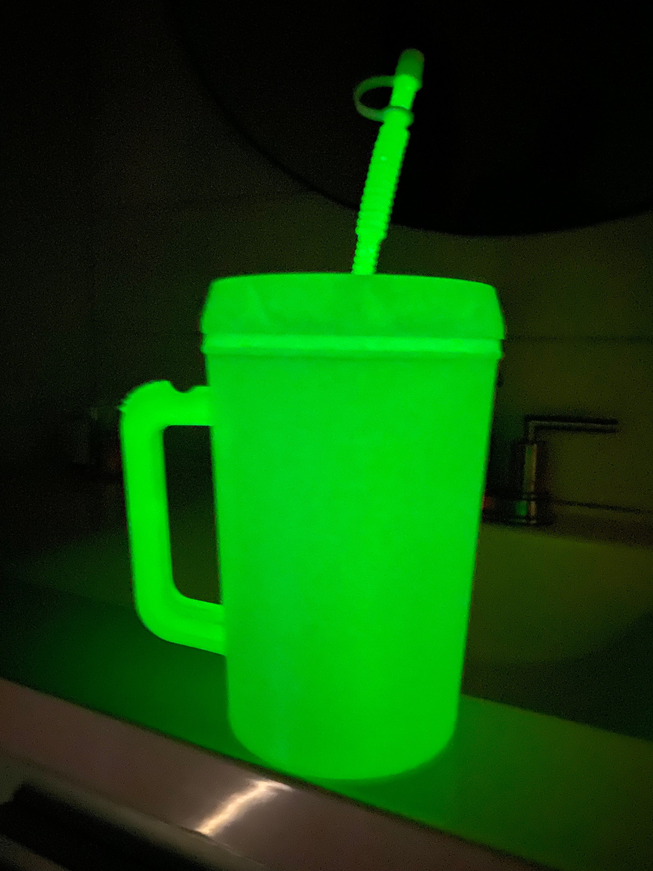 Mega Mug/hospital Mug 34oz Glow in the Dark Complete With Bendy Straw ...