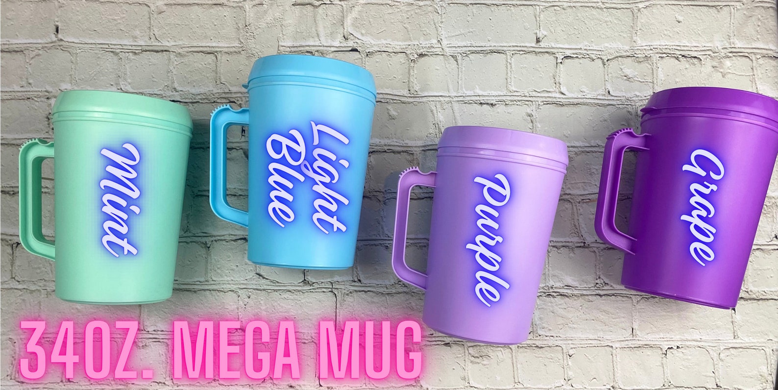 Mega Mug/trucker Cup Complete With Bendy Straw - Etsy
