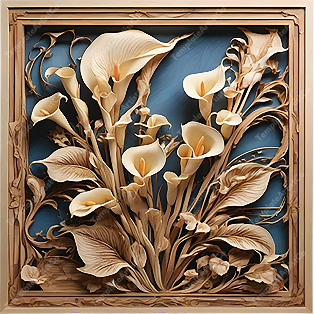 Laser Burn PNG, 3D Illusion Laser Engraving File, Lily Lightburn File ...