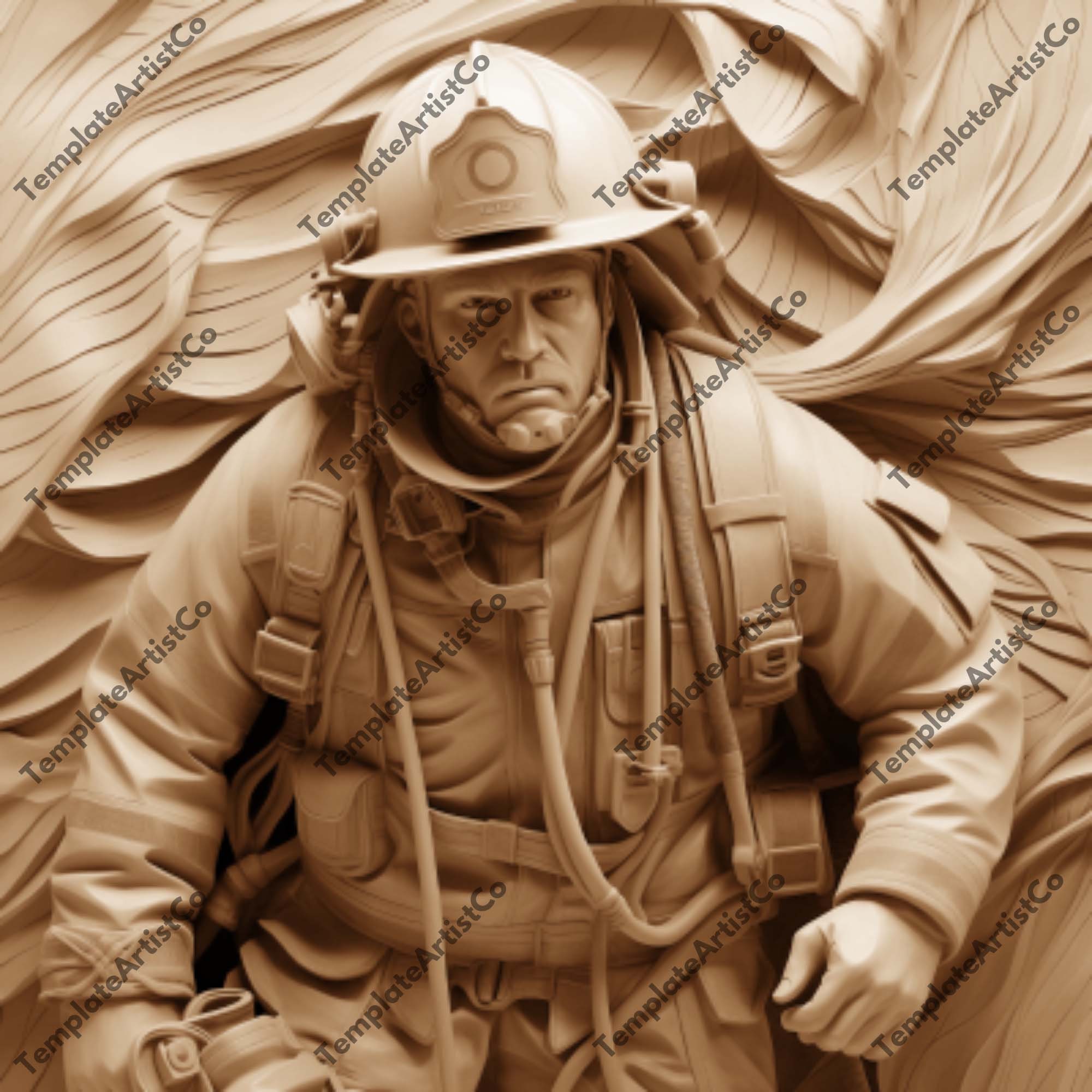 Fire Fighter Laser Burn Engrave PNG, Co2 Laser Wood Engraving Lightburn ...