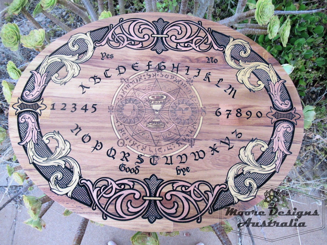 Oval Spirit Board, Baroque Style Spirit Board and Planchette, Spirit ...
