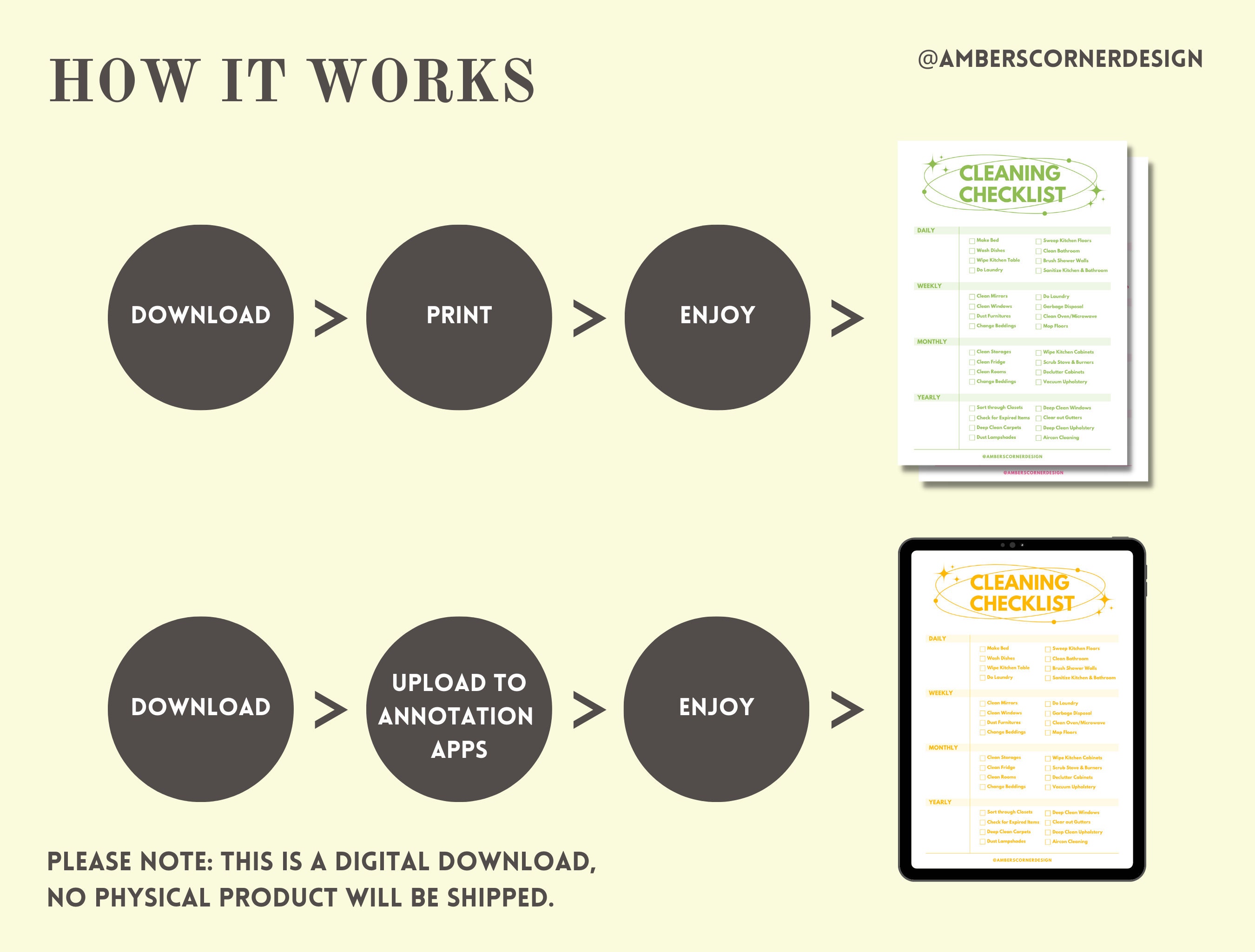 Complete Cleaning Checklist for Homeowners, Step-by-step Organized Tool ...