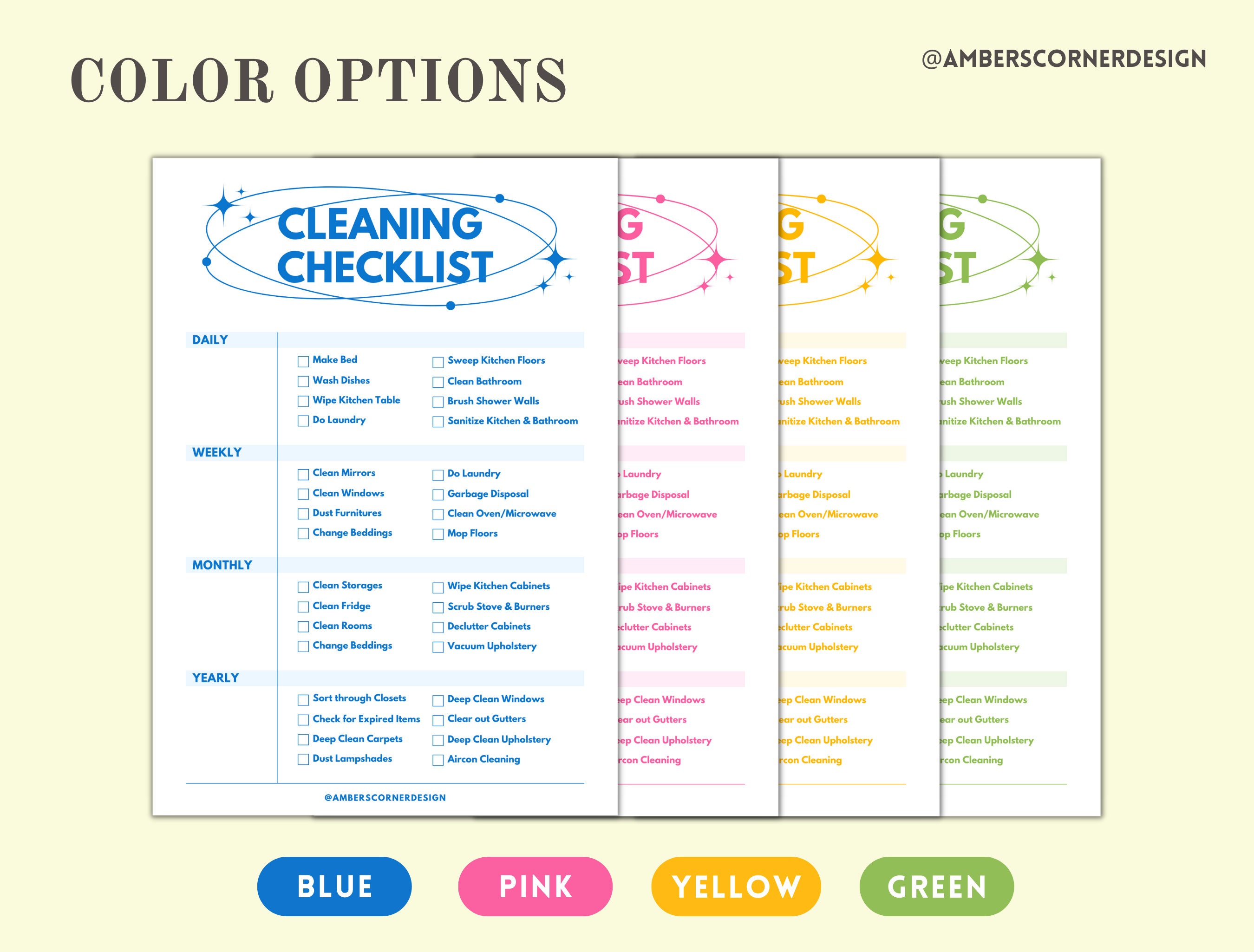 Complete Cleaning Checklist for Homeowners, Step-by-step Organized Tool ...