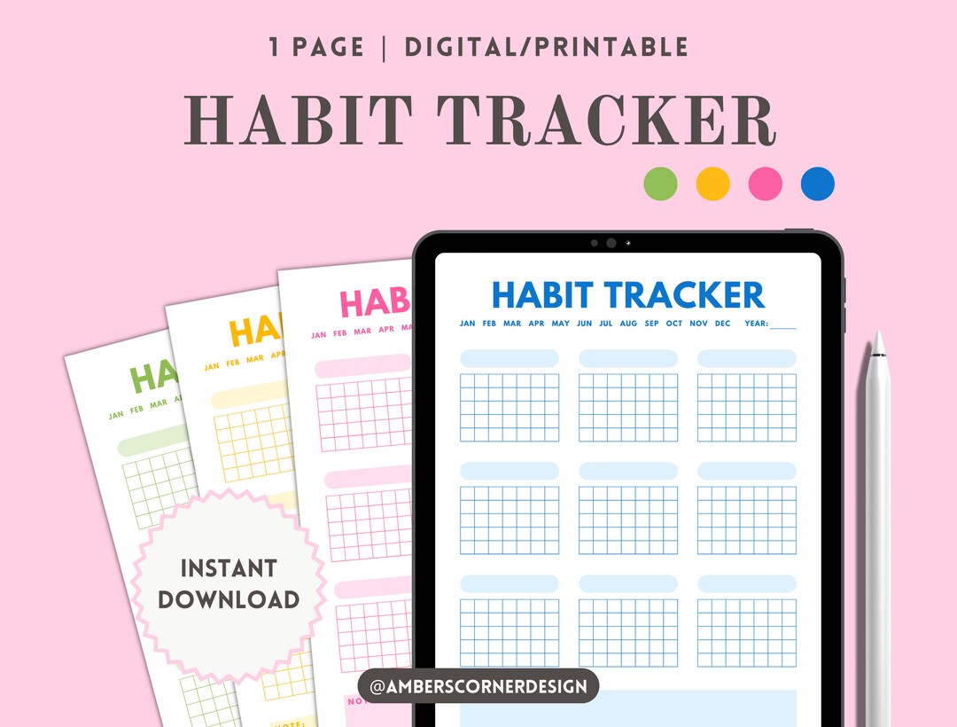 Monthly Habit Tracker for Goal Setters, Goal Tracking and Todo List for ...