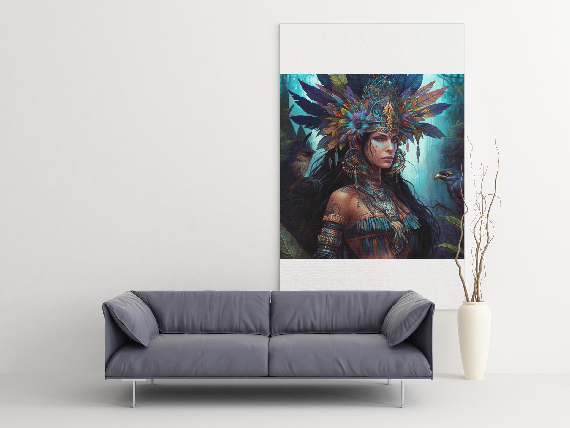 Beautiful Aztec Queen Woman No.2//premium Digital Product Ai Clip Art ...