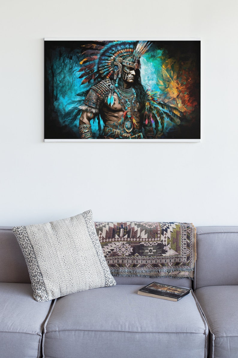 Strong Aztec King No.1//premium Digital Product Ai Clip Art Wall Paper ...