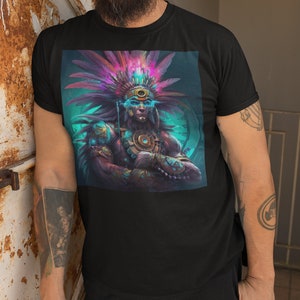 Neon Cyberpunk Strong Aztec Man No.5//premium Digital Product Ai Clip ...