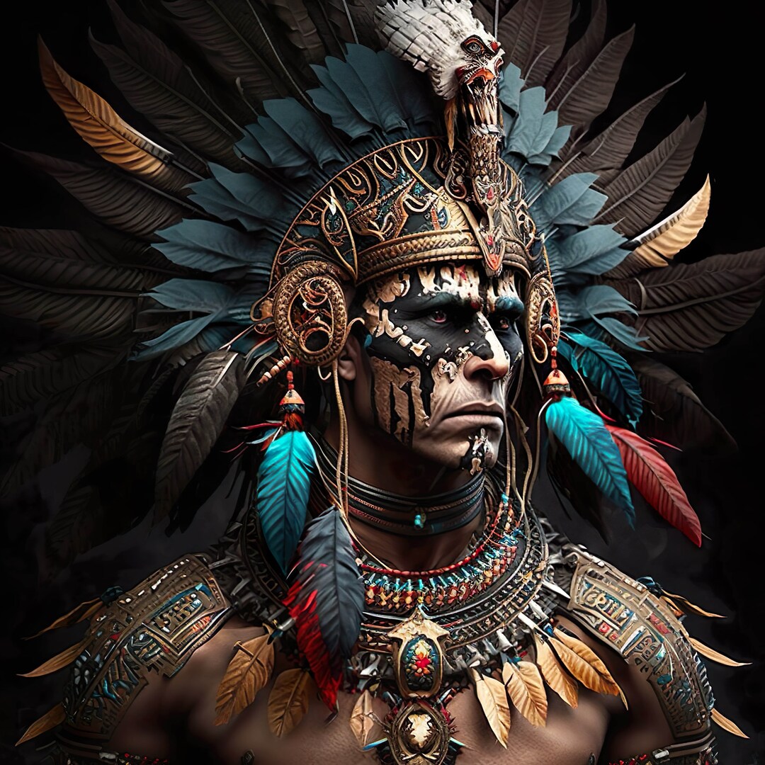 Strong Aztec Man No.1 //premium Digital Product Ai Clip Art - Etsy