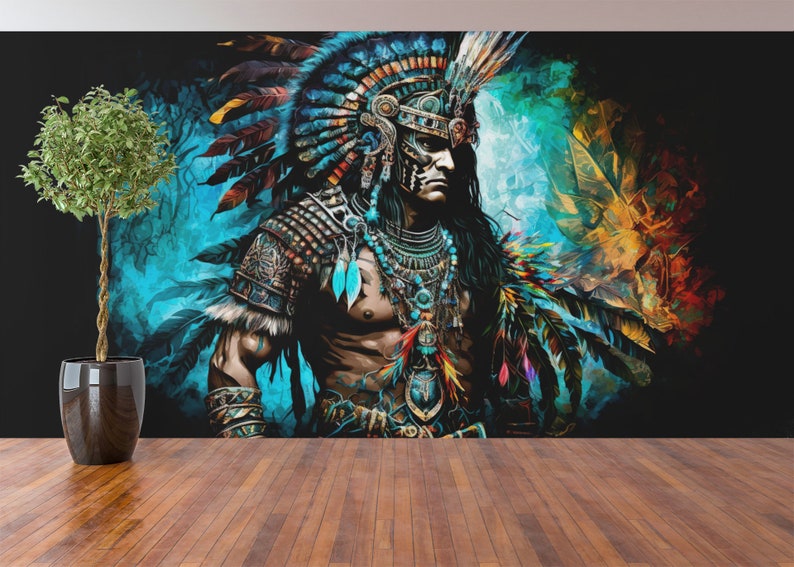Strong Aztec King No.1//premium Digital Product Ai Clip Art Wall Paper ...