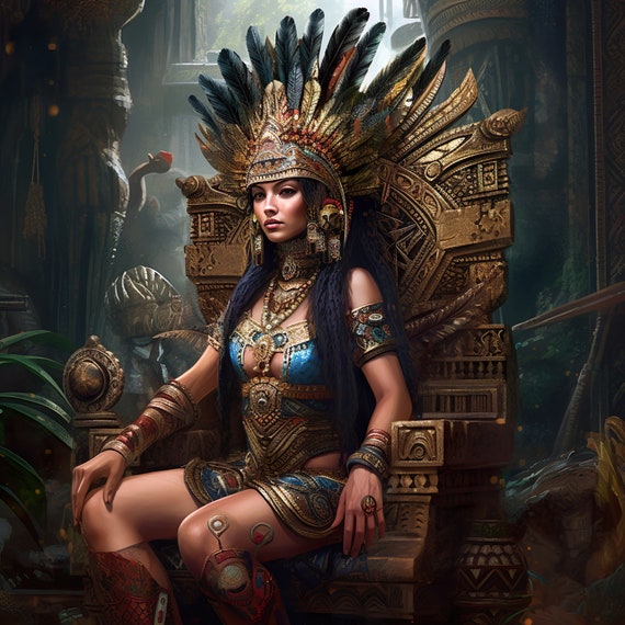 Aztec Woman Paintings