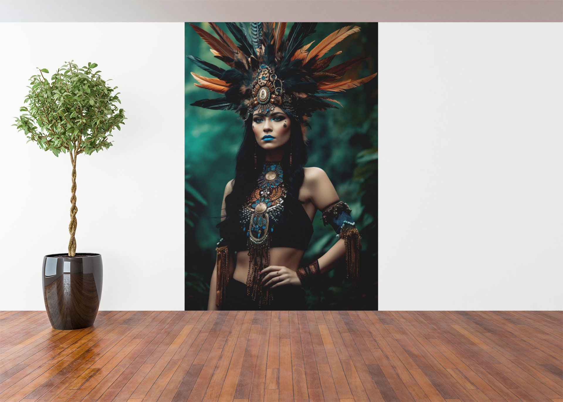 Beautiful Aztec Queen Woman Art18//premium Digital Product Ai Clip Art ...