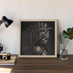 Strong Aztec Man No.5 //premium Digital Product Ai Clip Art Wall Paper ...