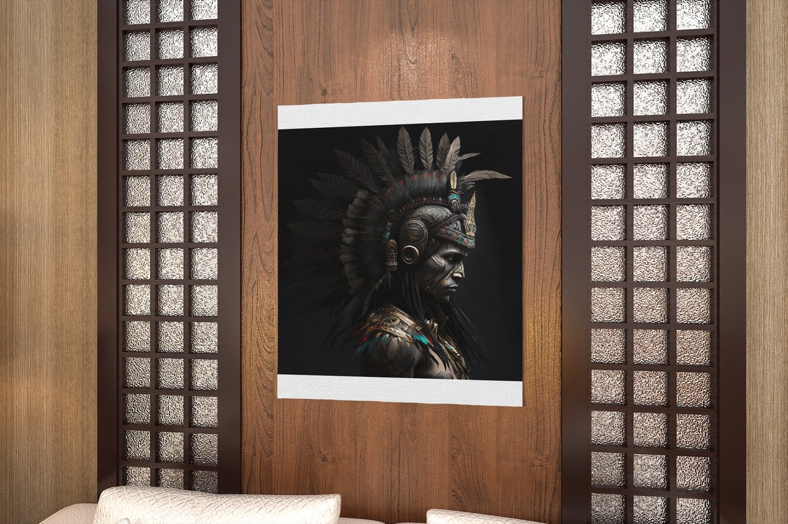 Strong Aztec Man No.5 //premium Digital Product Ai Clip Art Wall Paper ...