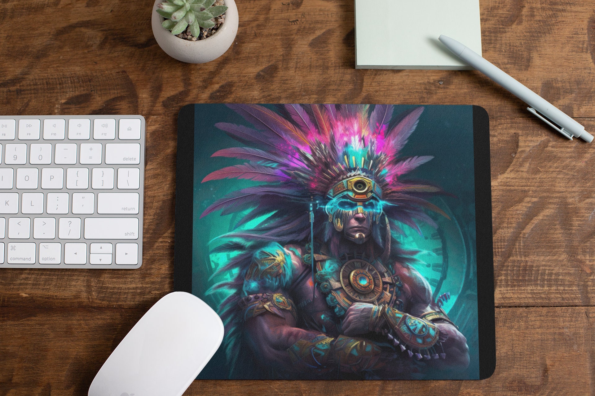 Neon Cyberpunk Strong Aztec Man No.5//premium Digital Product Ai Clip ...