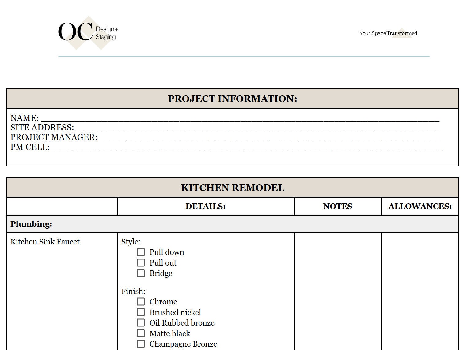 Kitchen Remodel Checklist - Etsy