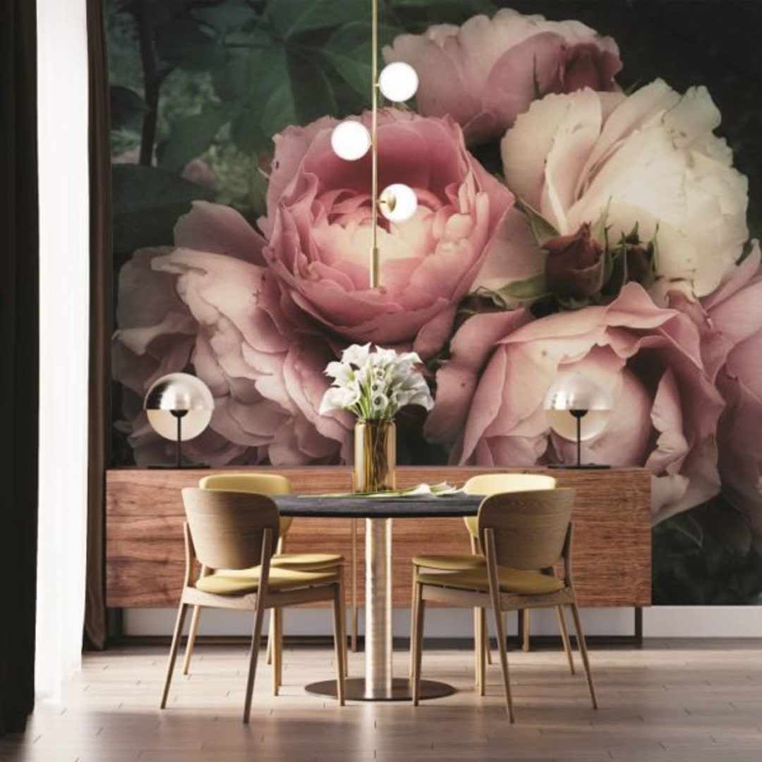 Floral Wallpaper – Bouquet of Flowers - Etsy