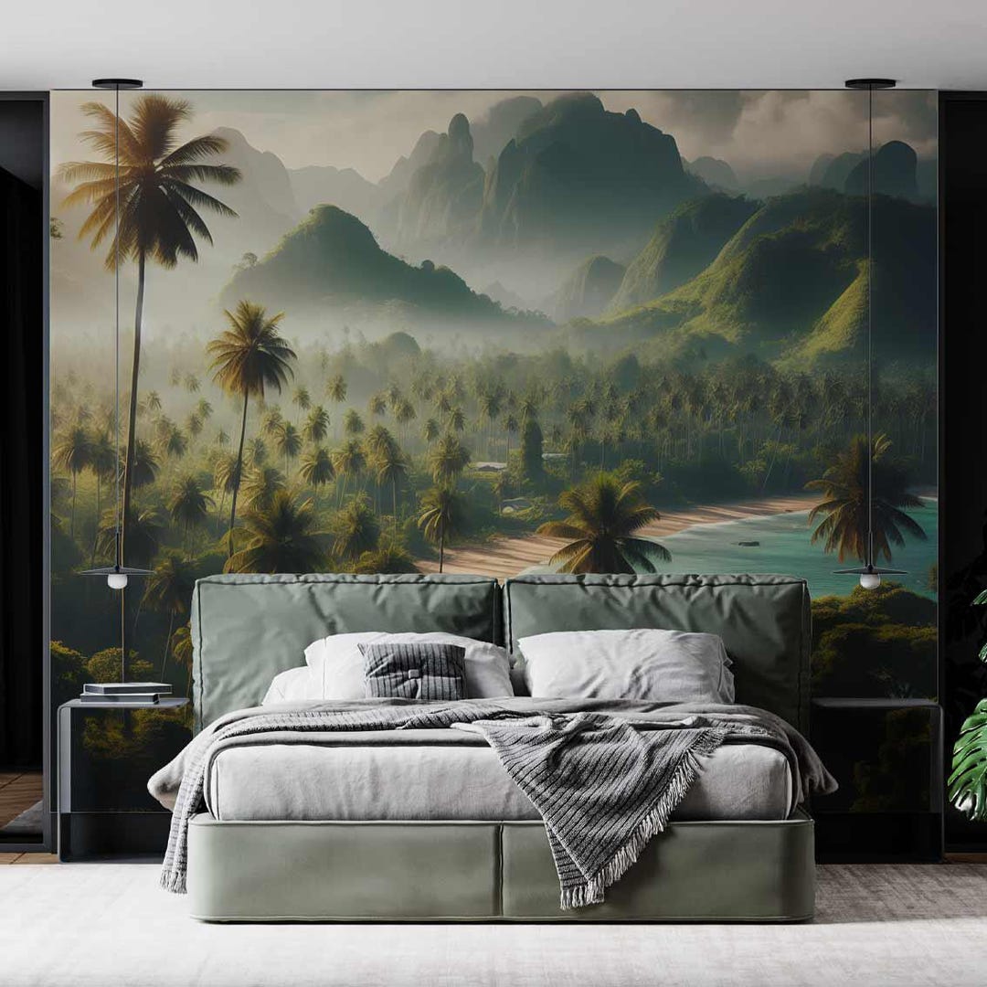 Tropical Wallpaper, Emily Designs - Etsy