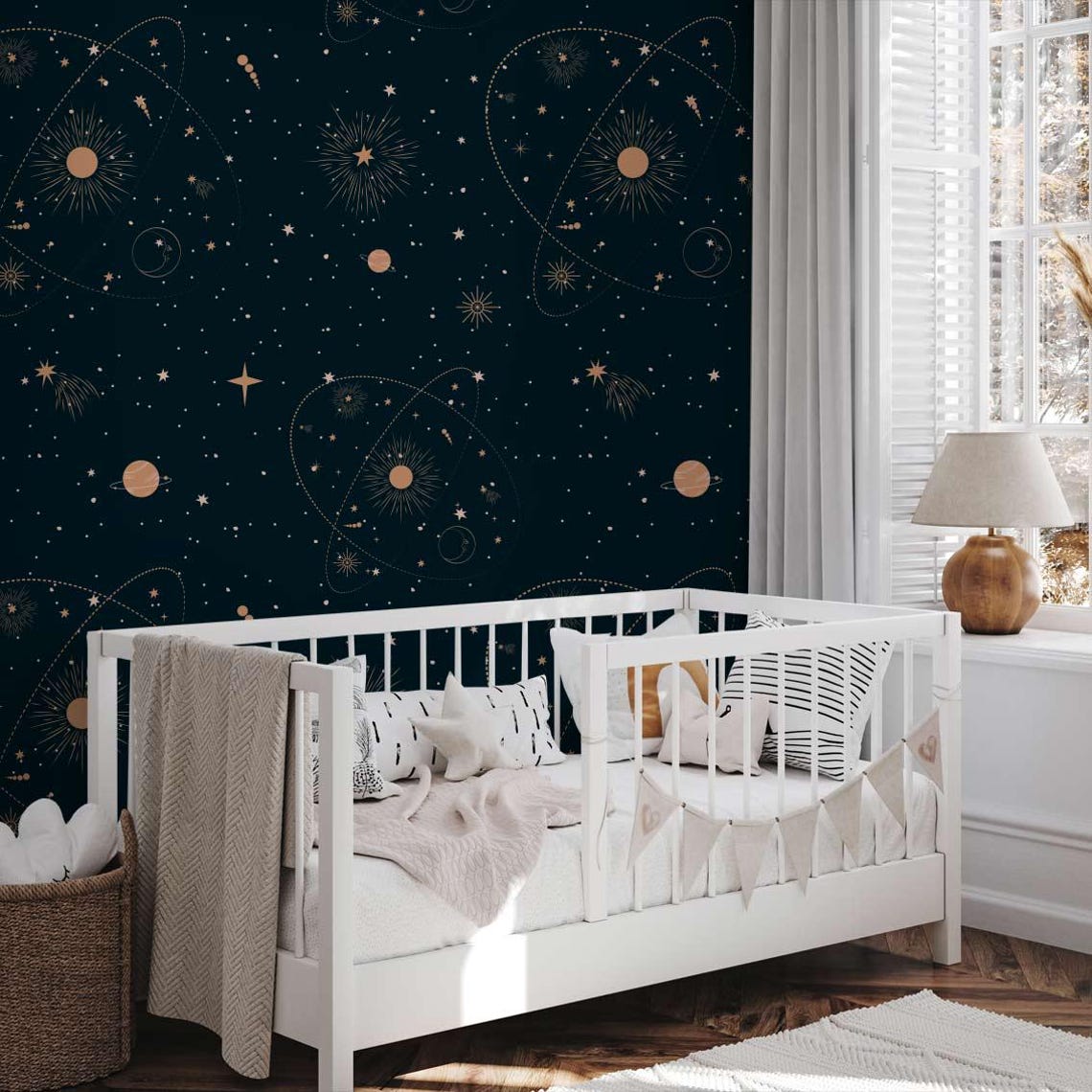 Stars Wallpaper for a Children's Room, Emily Design 6 - Etsy