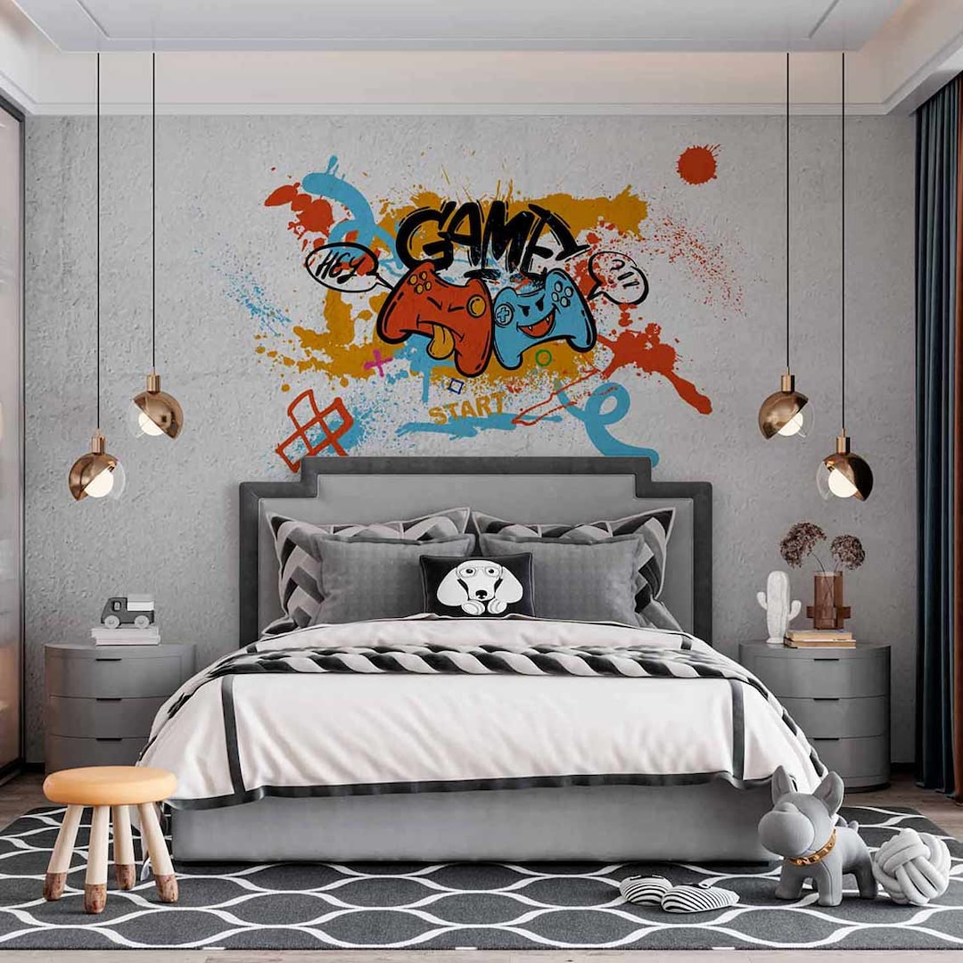 Gamer Wallpaper for a Children's Room, Joey Style 3. You Can Add the ...