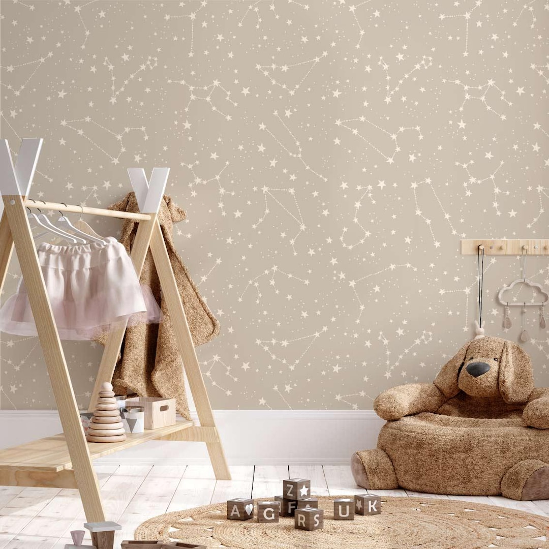 Stars Wallpaper for a Children's Room, Emily Design 3 - Etsy