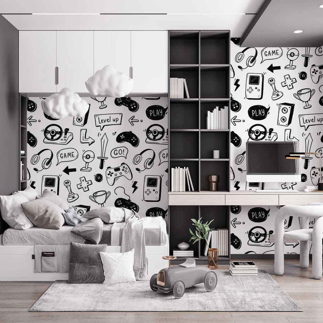 Gamer Wallpaper for a Children's Room, Joey Style 1. You Can Add the ...