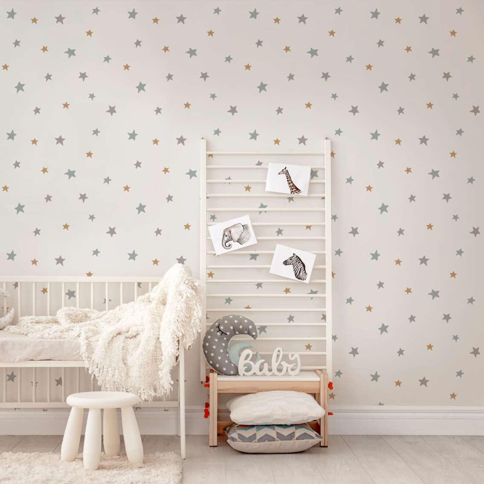 Stars Wallpaper for a Children's Room, Emily Design 1 - Etsy UK