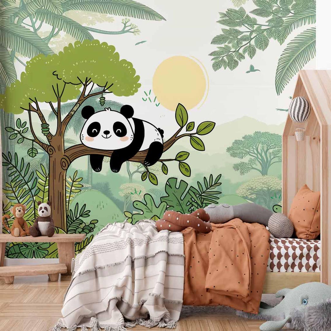 Panda Wallpaper for Children's Rooms, Emily Style 2 - Etsy