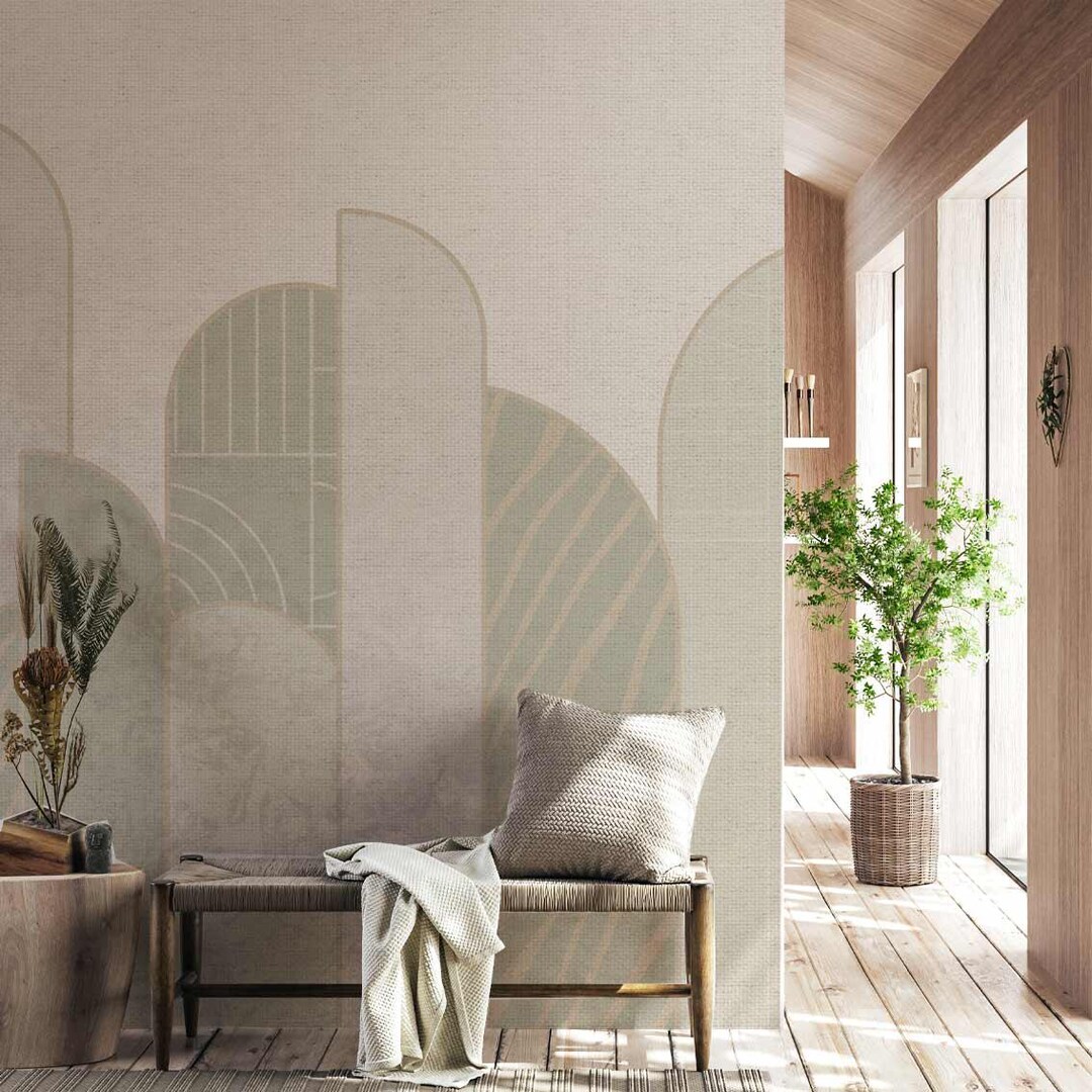 Geometric Wallpaper Retro, Emily Design - Etsy
