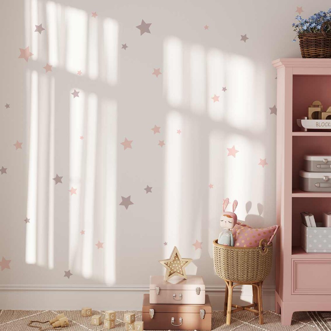 Stars Wallpaper for a Children's Room, Emily Design 76 - Etsy