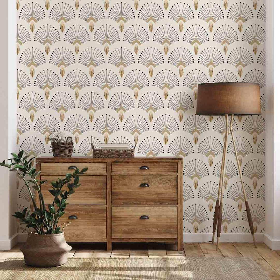 Oriental Wallpaper, Emily Design 14 - Etsy