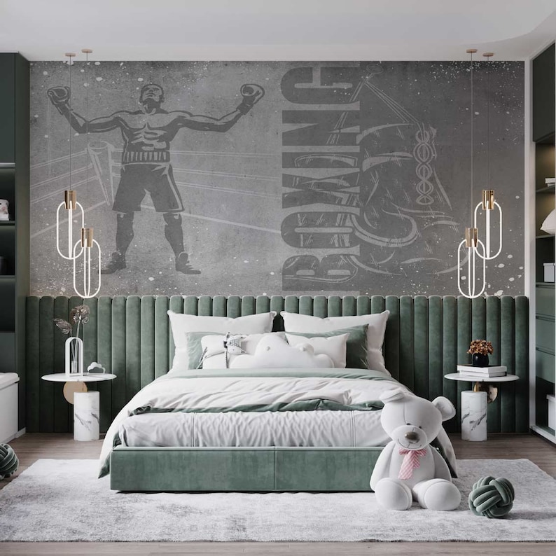 Boxing Wallpaper for Teenage Rooms, Joey Style - Etsy