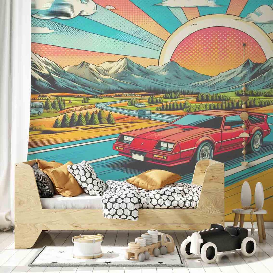Cars Wallpaper, for a Children's Room, Dominic Style 18. You Can Add ...