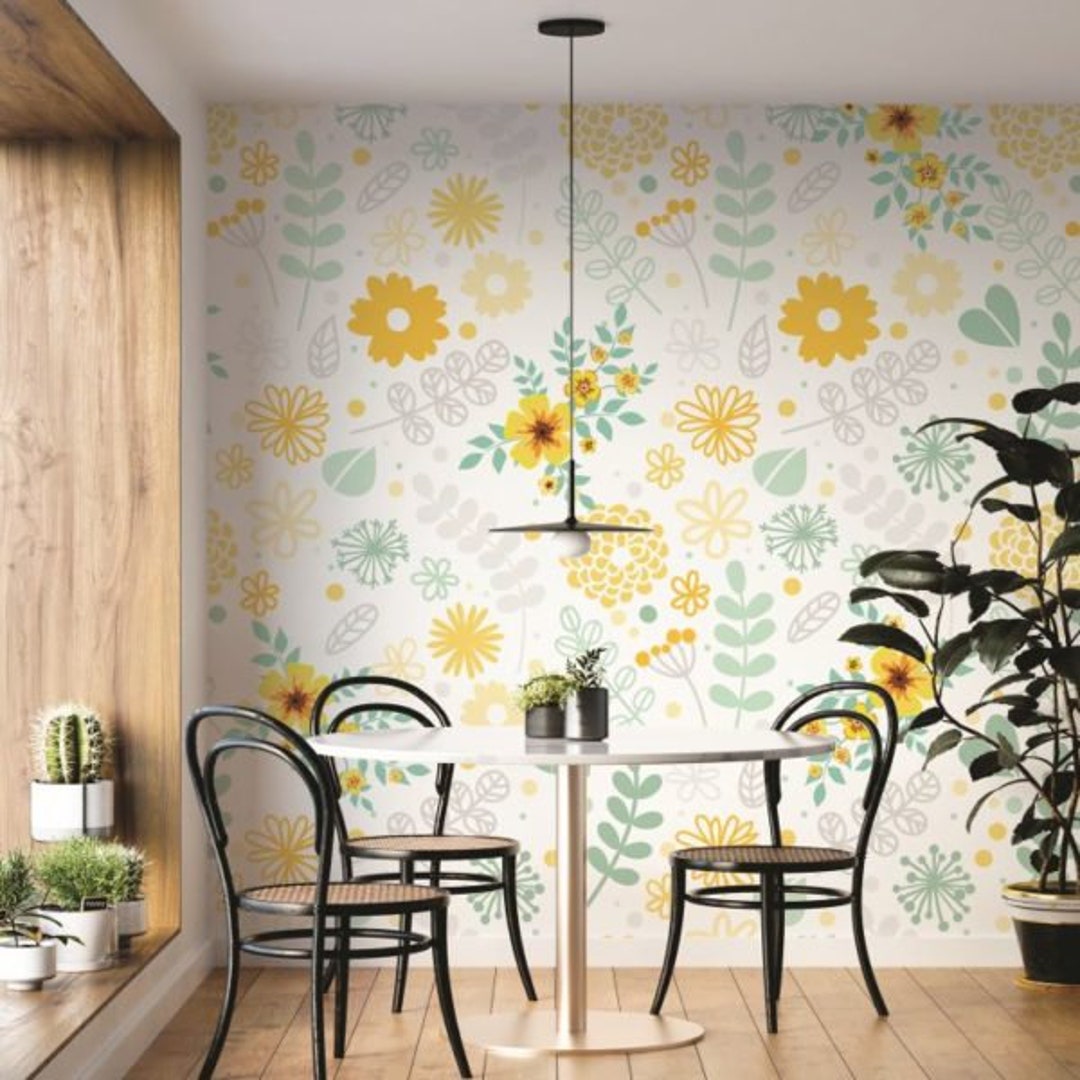 Floral Wallpaper, Floral Pattern - Etsy