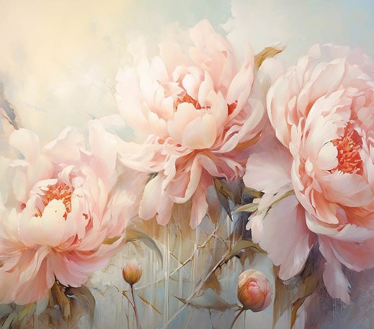 Flower Wallpaper for the Living Room Tulip Style - Etsy