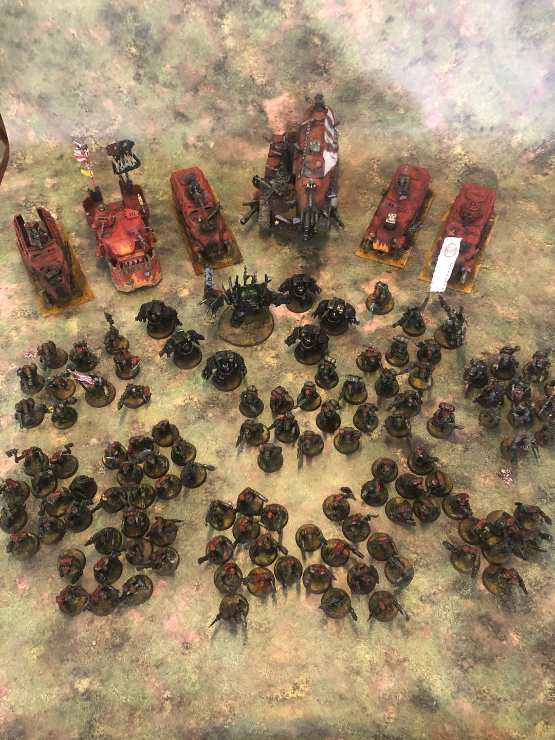 CUSTOM ARMY SAMPLE - Warhammer 40k Painted Ork Army Green Tide Led by ...