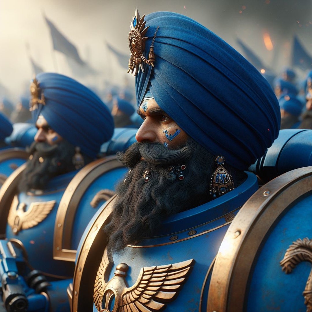CUSTOM ARMY SAMPLE - Ultramarines Sikh Space Marines Custom Army ...