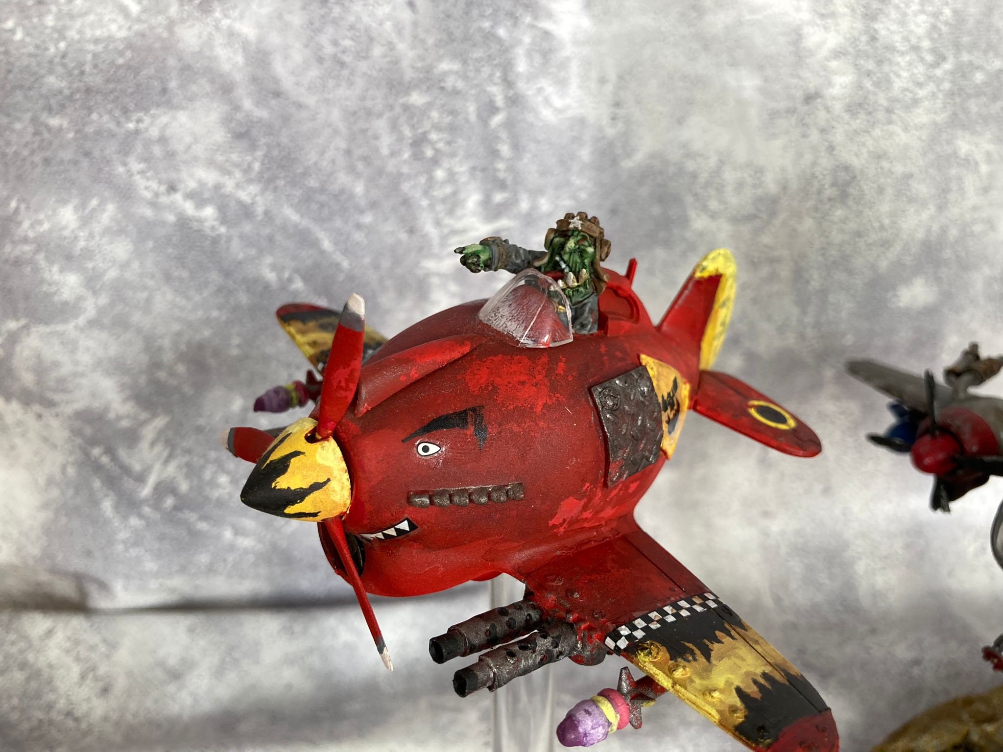 CUSTOM ARMY SAMPLE Fully Painted Ork Army Dakkajets, Fighta Bommers ...